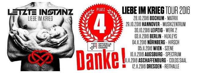 LETZTE INSTANZ entre dans les charts - Rock Metal Mag
