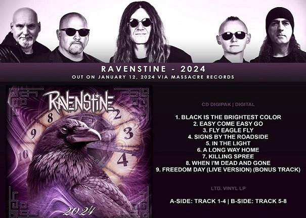 RAVENSTINE : single "Black Is The Brightest Color" - Rock Metal Mag